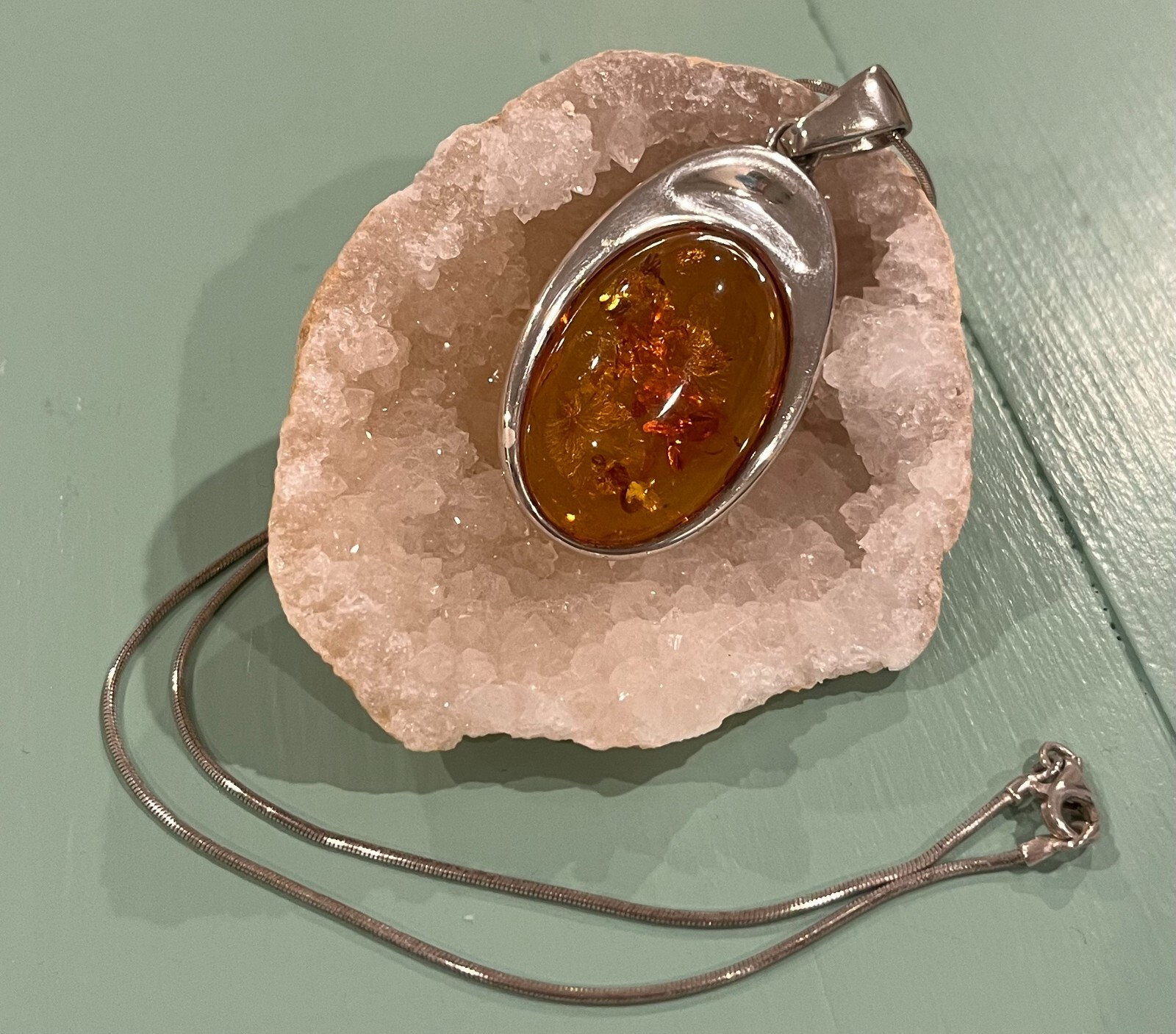 Restored Vintage Baltic Poland Sterling Silver and Am… - Gem