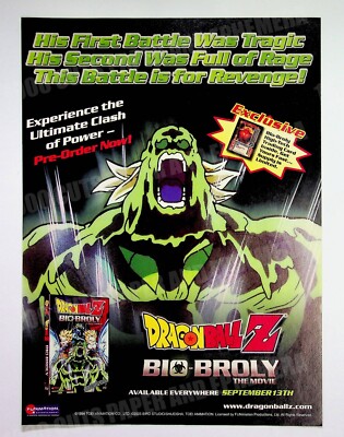Dragon Ball Z Bio-Broly Funimation 2005 Print Magazine Ad Poster Anime ...