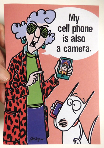 2 Cards Shoebox Birthday MAXINE J Wagner My Cell Phone is Also a Camera ...