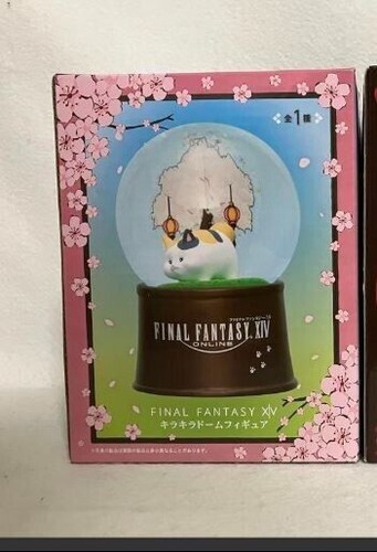 Final Fantasy XIV FF14 Glittering Snow Dome Snow Globe Fat Cat Figure ...