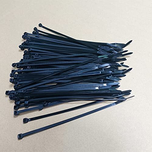 100 Pack Releasable Reusable Zip Ties Nylon Cable Heavy Duty Wire Self ...