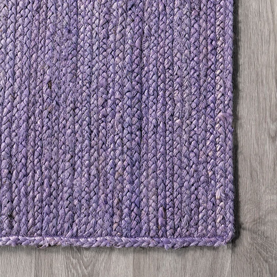 Rug Carpet Purple Color Braided Rectangle Runners Farmhouse Area Rug ...