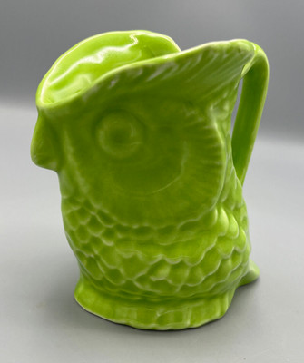 Mottahedeh Design Owl Pitcher or Creamer Portugal Green Vintage | eBay