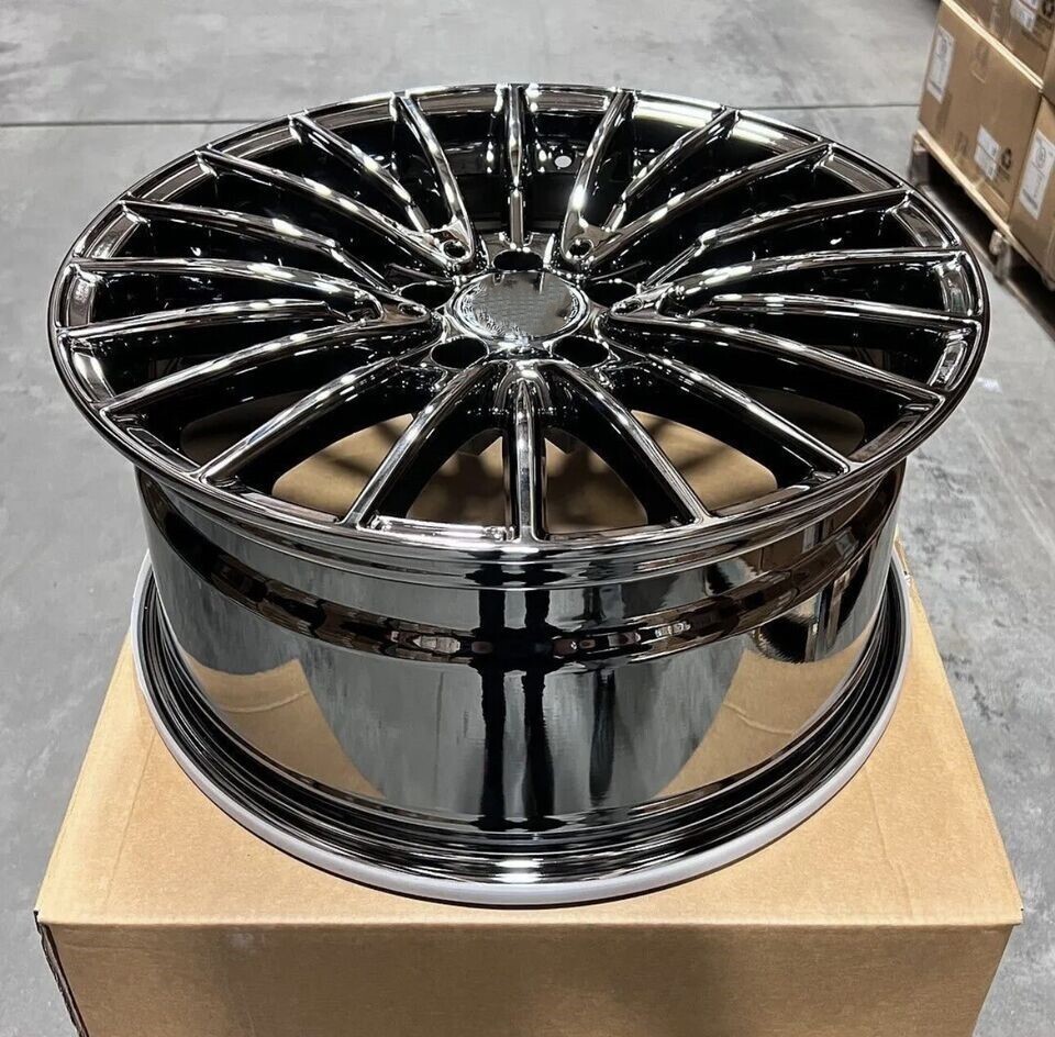 18" BLACK CHROME RIMS AMG STYLE WHEELS FITS MERCEDES BENZ CLA250 GLA ...