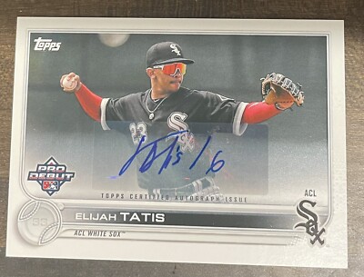 2022 Topps Pro Debut Elijah Tatis Auto White Sox | eBay
