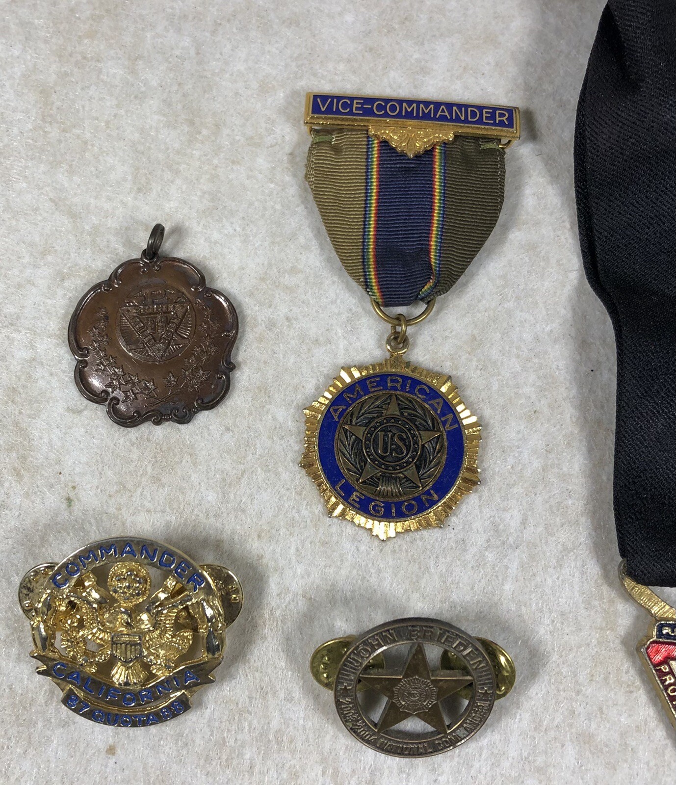 Vintage American Legion Vice Commander Ribbon Medal Badge Pin Mix Lot ...