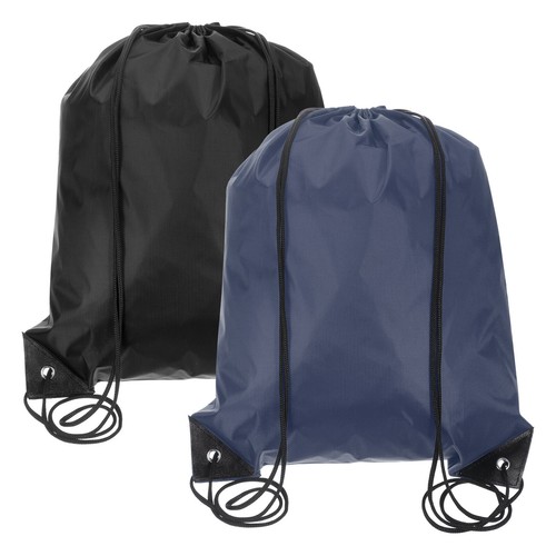 Drawstring Backpack Bags, 2 Pack Sports Cinch Sack, Black, Navy Blue ...
