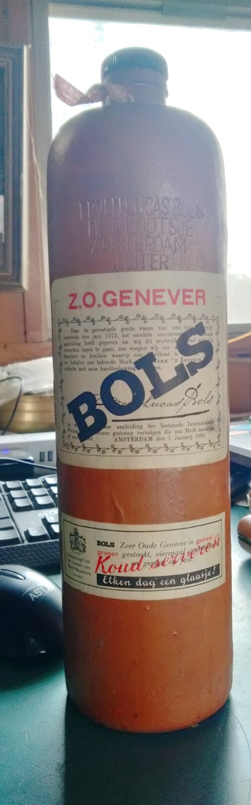 1920s Netherlands holland BOLS liquar big clay bottle with original ...
