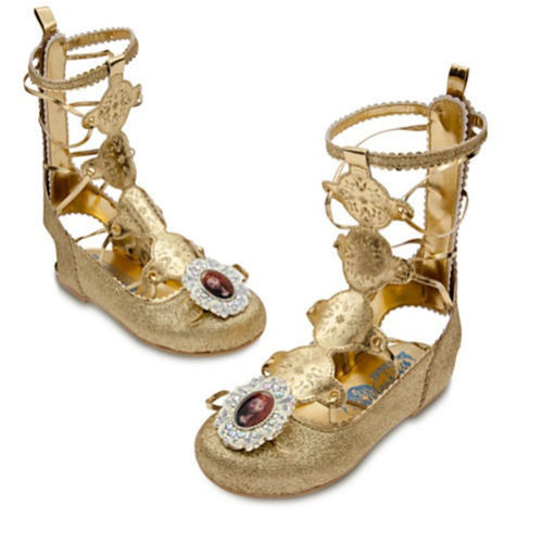 Disney Deluxe BRAVE Gold Sandals Shoes Girls 7/8 Princess Merida ...