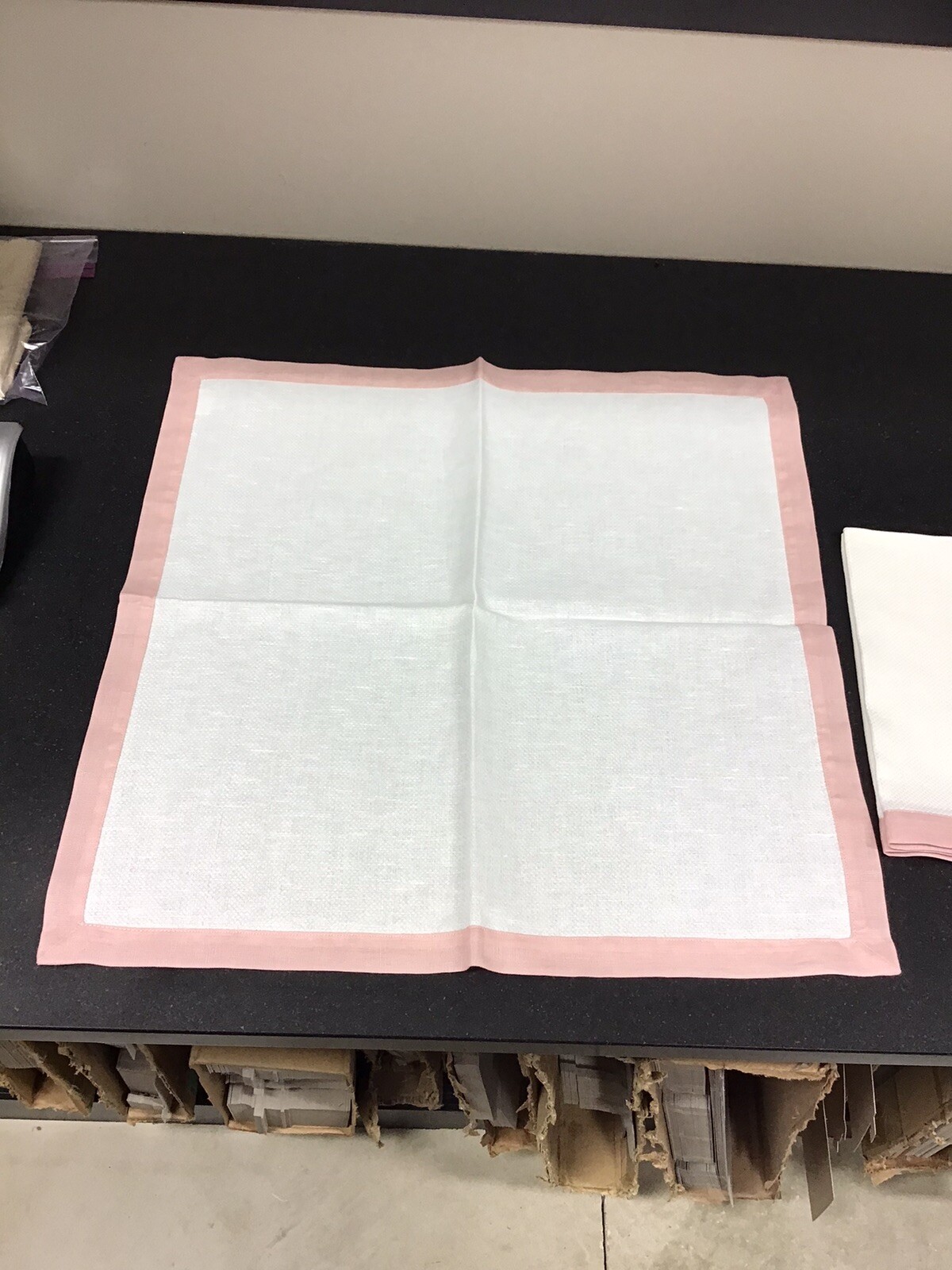 Deborah Rhodes Newport Border Pique Blush Napkin Set of 3 NEW | eBay