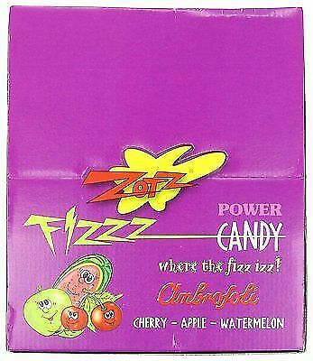 Zotz Fizz Power Candy Cherry Apple and Watermelon Flavors (Pack of 48 ...