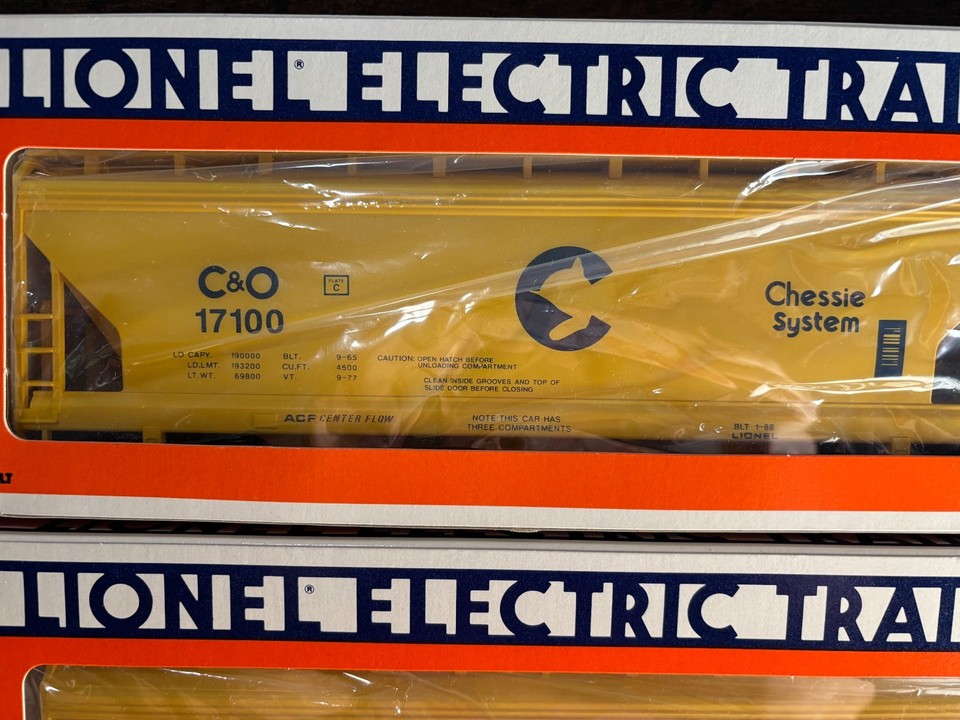 Lionel Chessie System ACF 3 Bay Hoppers, 6 Box Set, O, Original Boxes ...