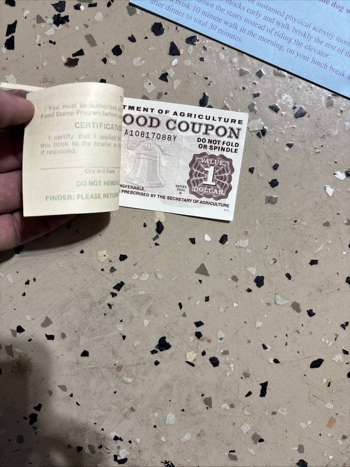 FOOD STAMP COUPON B $ 7.00 &$2.00 Two FULL BOOK TOKEN USDA SCRIP. | eBay