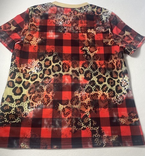 New! Emery Rose Womans Size M Leopard Print Love Top Color Brown/Red ...