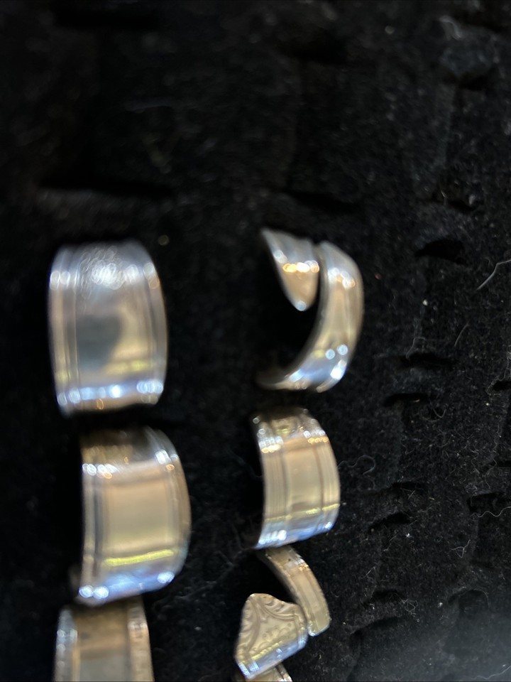 SPOON RINGS * Lot of 10 Rings * Wholesale Vintage Silver-plate Spoon ...