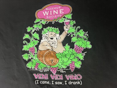 Bacchus Wine Society Unisex T-Shirt | eBay