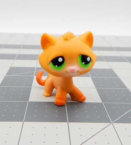 Littlest Pet Shop Cat Orange Tabby LPS Kitten #110 Kitty Short-haired ...