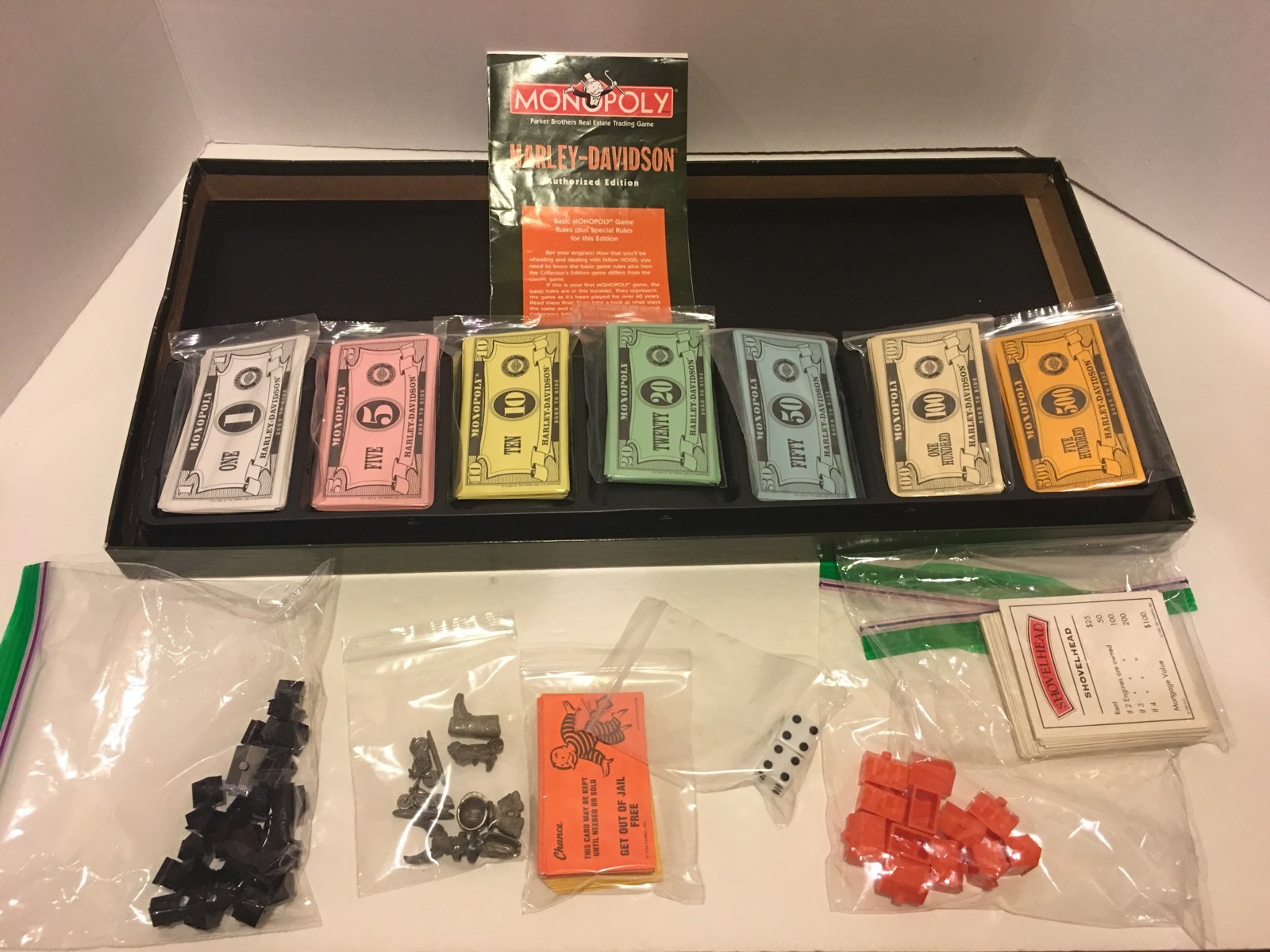 Monopoly HARLEY-DAVIDSON Authorized Edition 1997 Complete with 8 Pewter ...