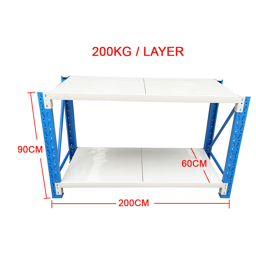 Steel Warehouse Workbench Shelving Racking Stand Shelf Garage Racks ...