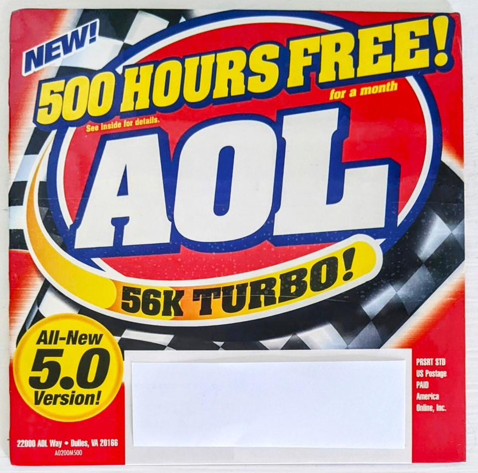 NASCAR TURBO America Online Collectible / Install Disc, Vintage AOL CD ...
