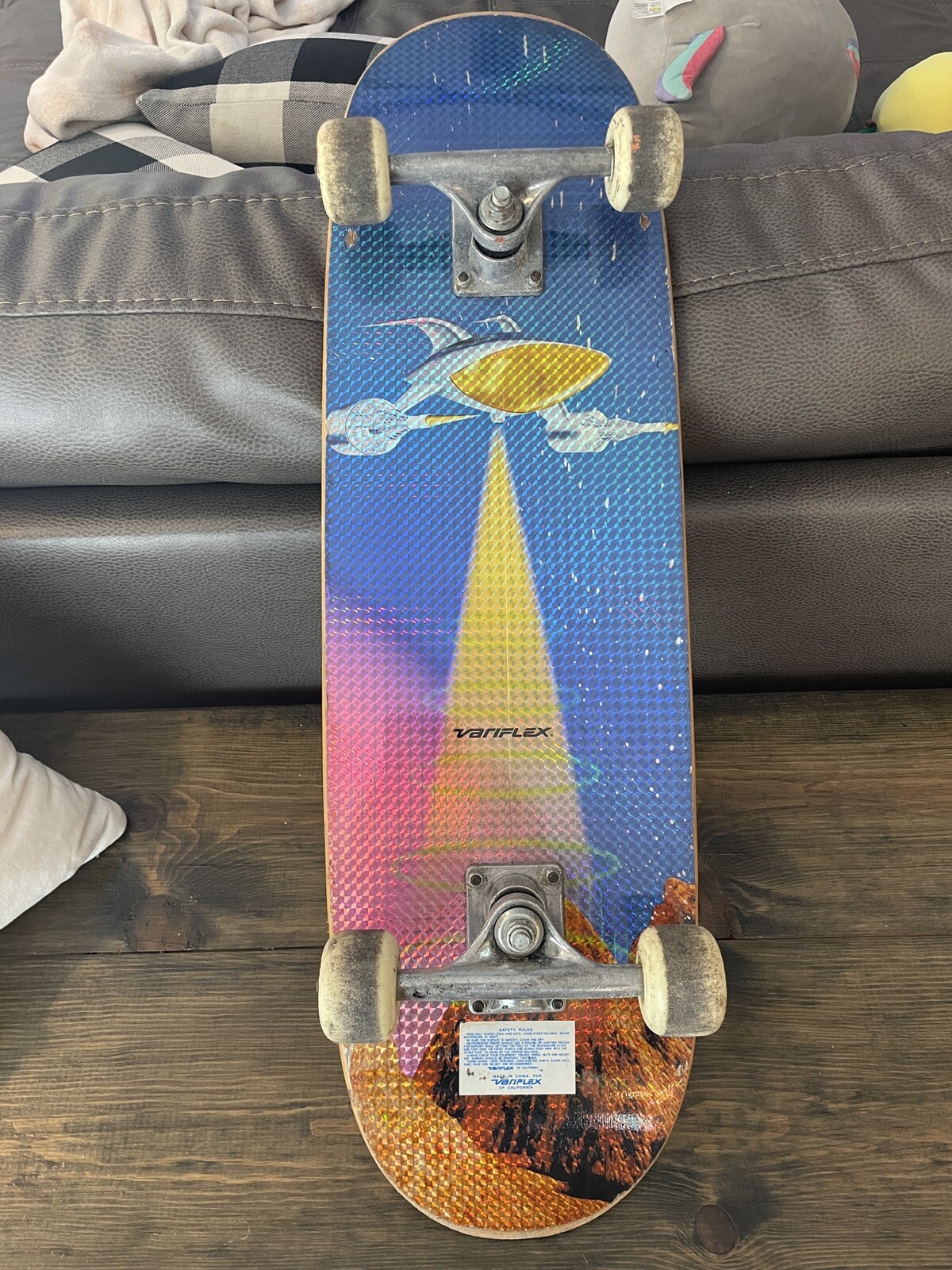 Vintage Retro Variflex "Star Ship" Holographic Graphics Skateboard 1990 ...