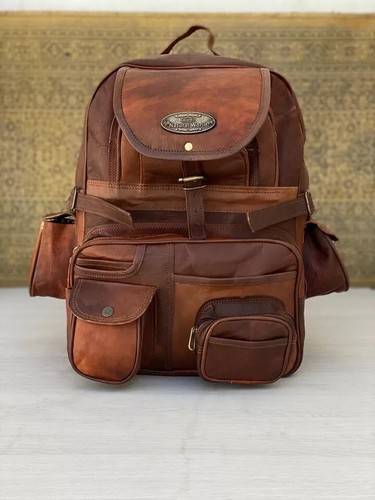 Leather Extra Large Backpack Rucksack Travel Luggage Bag (Original Goat ...