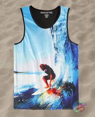 New Surfer Surfing Ring Of Fire Curl Tank Shirt | eBay