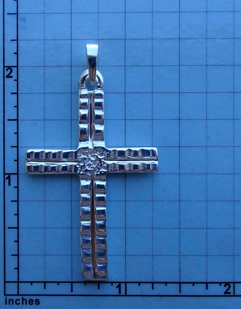 Large Sterling Silver Silver Hand Made Cross 31 | eBay