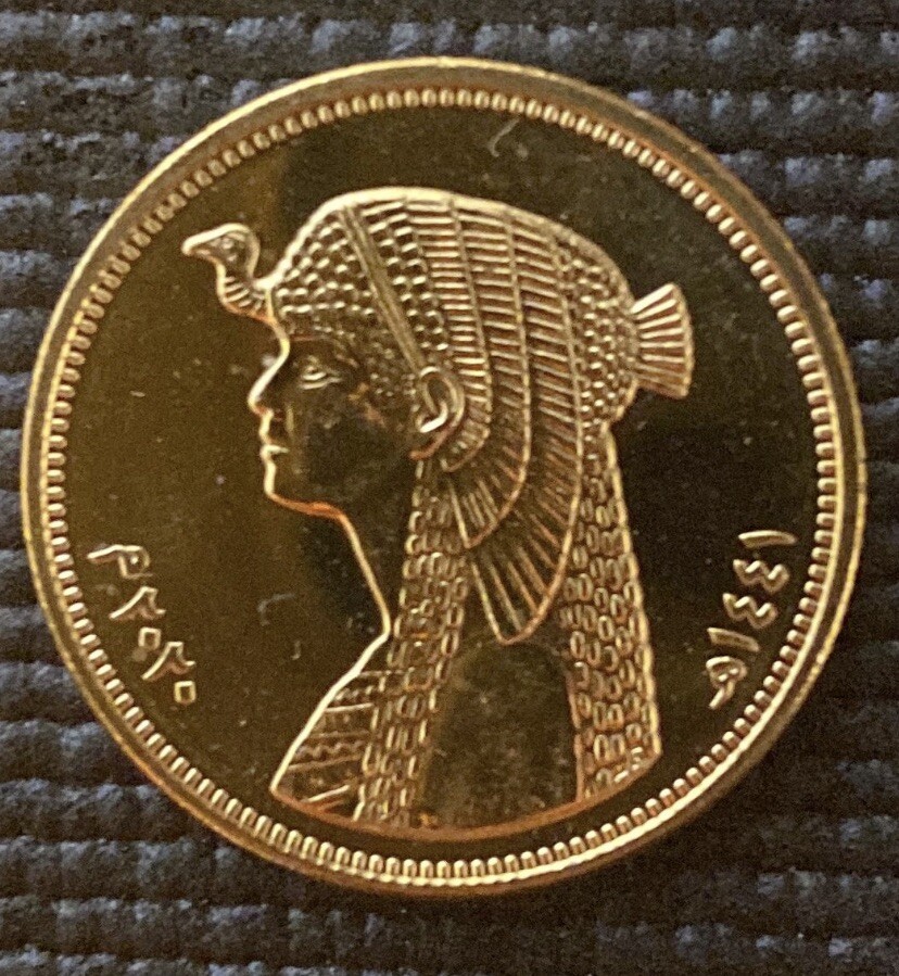 👑 Queen CLEOPATRA 2020 Egypt Coin 50 P GEM Condition From Mint Roll 👑 ...