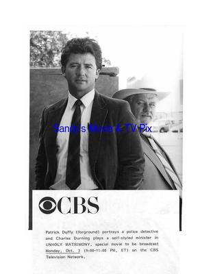 PATRICK DUFFY, CHARLES DURNING Terrific Original TV Photo UNHOLY ...