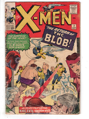 X-MEN #7 (1964) - GRADE 2.5 - 1ST APPEARANCE OF CEREBRO - BLOB ...