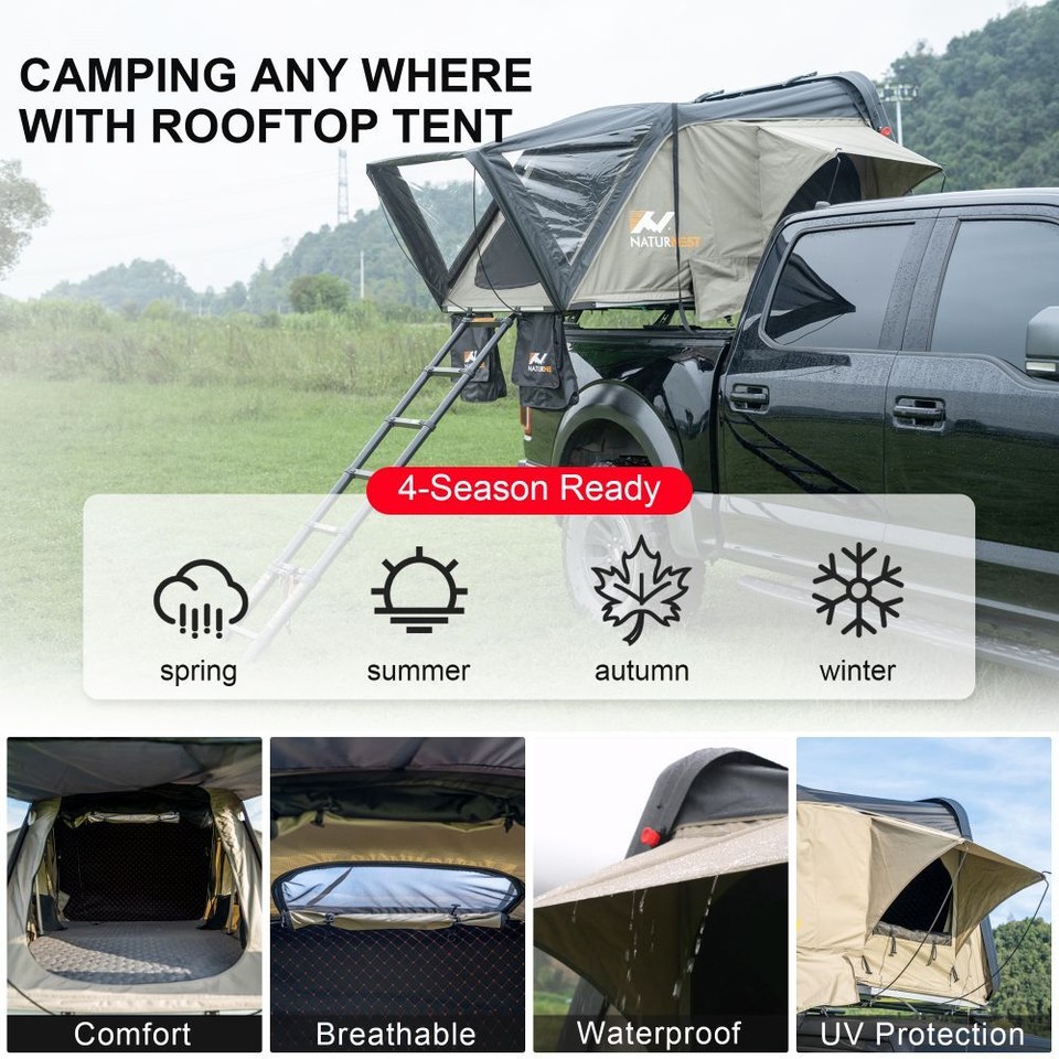 Outdoor Portable Roof Top Tent Hard Shell Rooftop Tent Car Camping ...