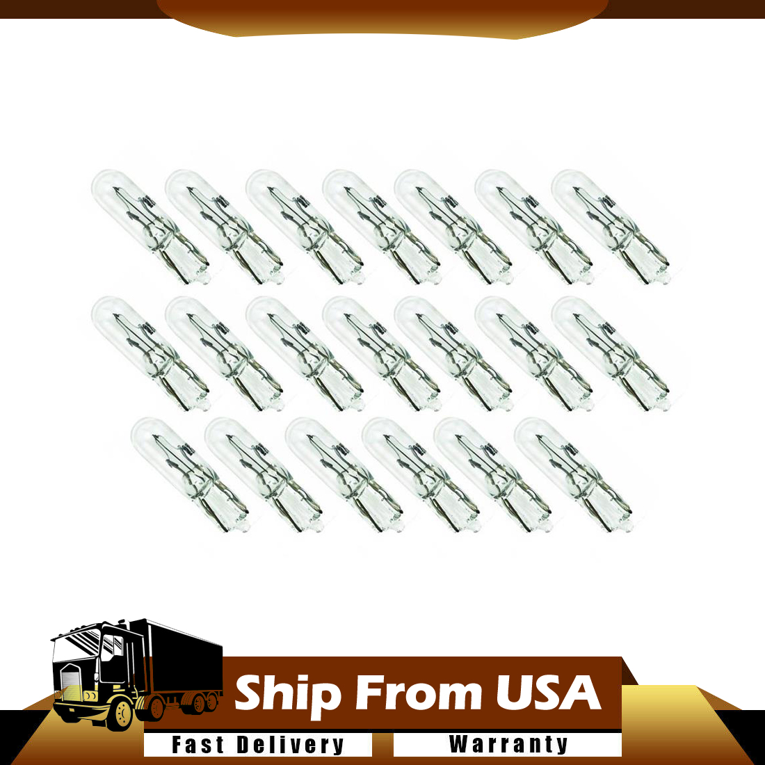 20PCS Hella 2723 Brake Light Bulb - High Mount 12V 2W W2.1X4.9D T1 ...