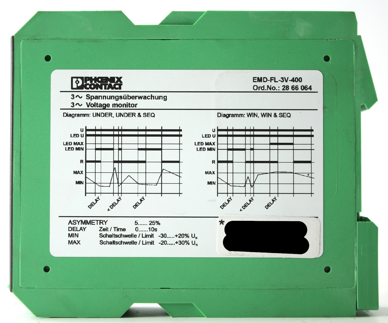 Phoenix Contact EMD-FL-3V-400 Monitoring Relay | eBay