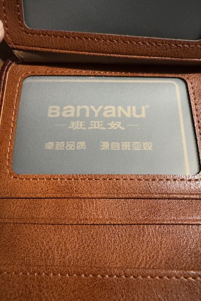 BanYaNu RFID Trifold Wallet for Men Genuine Leather 11 Credit Card ...