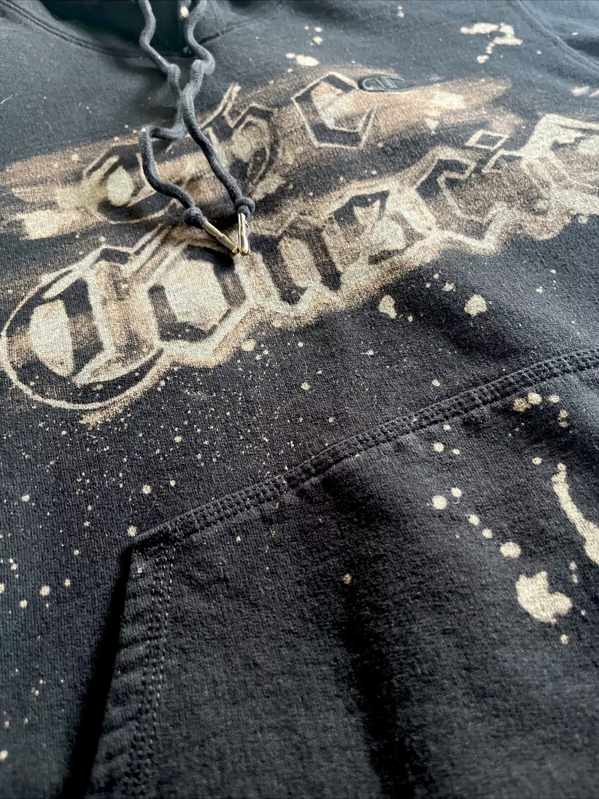 Black hoodie (Personalized Bleach Design) - Gem