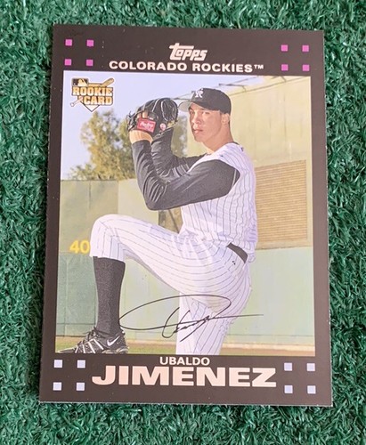 UBALDO JIMENEZ - 2008 TOPPS UPDATE - ROOKIE CARD # UH43 - ROCKIES ...