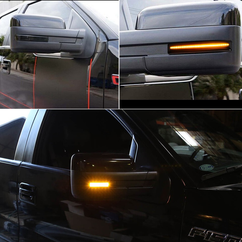 For 09-14 Ford F-150 Smoked LED Side Mirror Turn Signal Marker ...