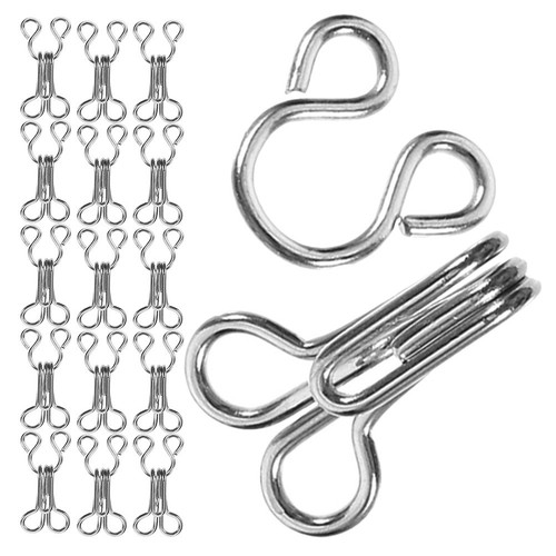 200 Pcs Clothing Fastener Hook and Eye Sewing Hooks Eyes Clasps for DIY ...