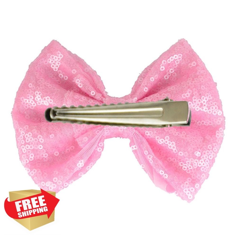 Koolgil Glitter Bow Clips Fuchsia Set 2 | eBay