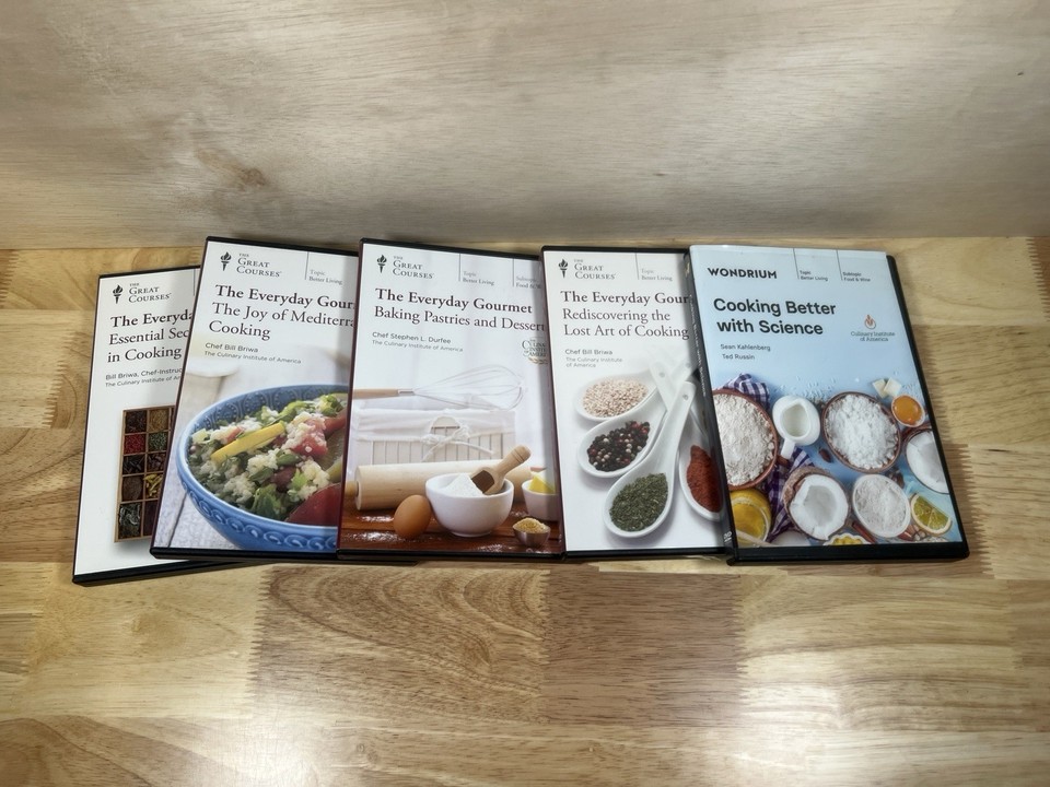 The Great Courses: Everyday Gourmet, LOT of 8 Cooking Topics (DVDs ...