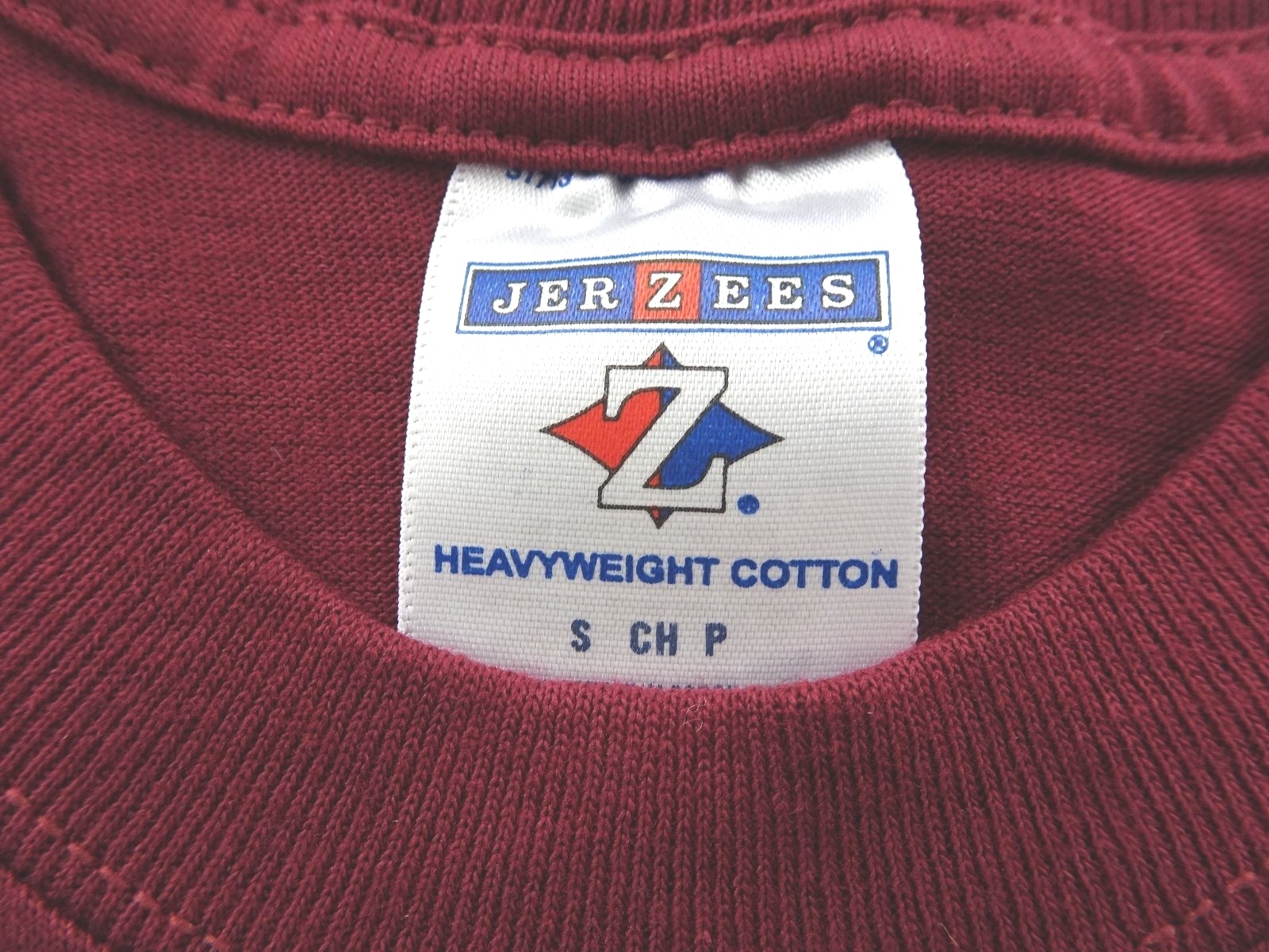 New Jerzee Men's Long Sleeve 100% Cotton T-Shirt - Maroon - See ...