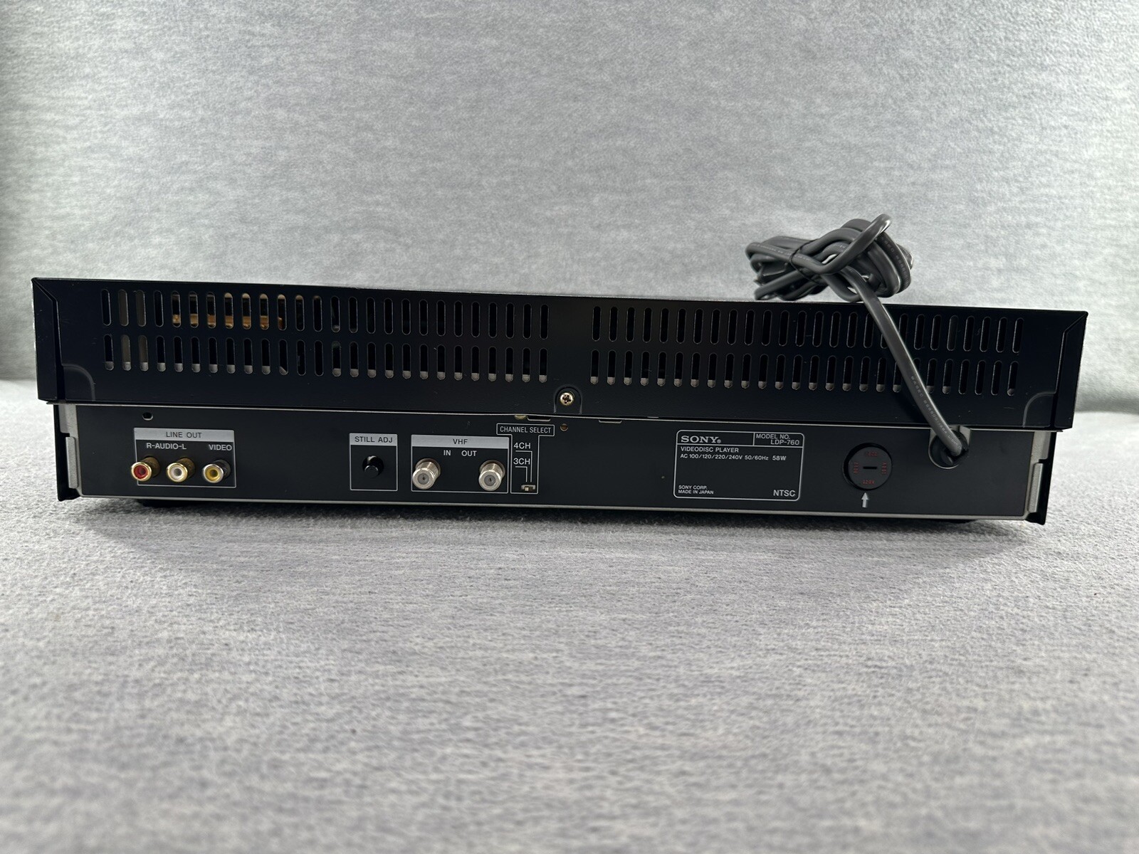 SONY LDP-760 - VINTAGE LASER 1 Vision VideoDisc Player Digital Sound W ...