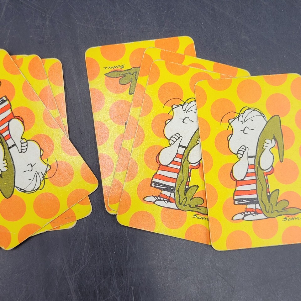 Vintage Peanuts Linus Van Pelt Miniature Playing Cards Plastic Coated ...