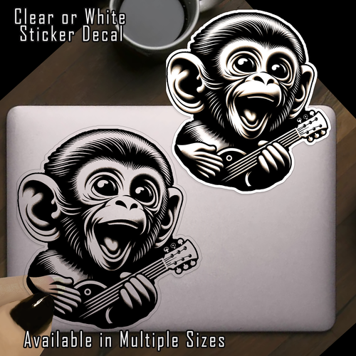 Baby Monkey Vinyl Decal Sticker Indoor Outdoor 4 Sizes | eBay