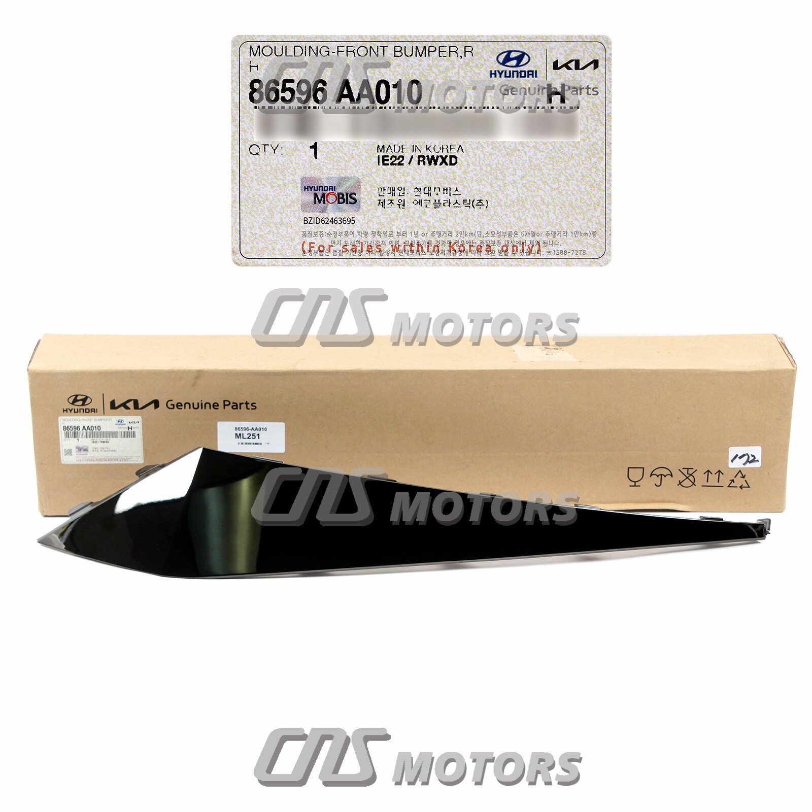 GENUINE FRONT Bumper Trim Molding RIGHT for 2021-2023 Hyundai Elantra ...