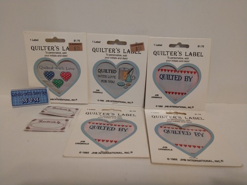 Vintage Quilter's Sewing Labels to Personalize ~ Lot of 8 ~ 1991 JHB ...
