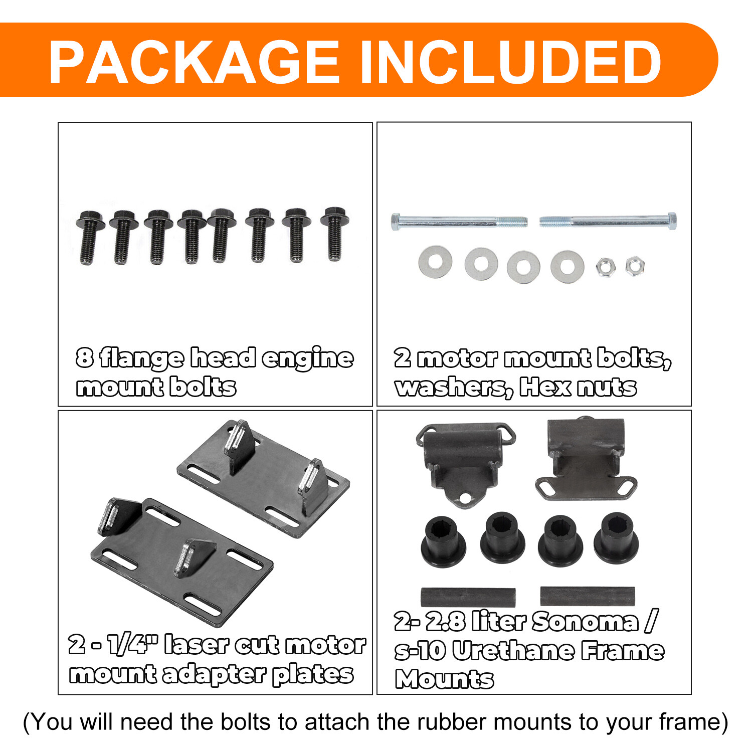 Fit S10 S15 Blazer V8 Swap Motor Engine Mounts Kit Work with 2WD Motor ...