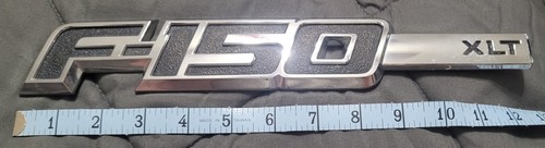 Ford F-150 F150 XLT Black Script Emblem Chrome Badge | eBay