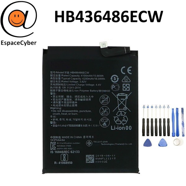 Battery HB436486ECW for Huawei Matt 10/10 Professional 20/20 P20 P30 ...